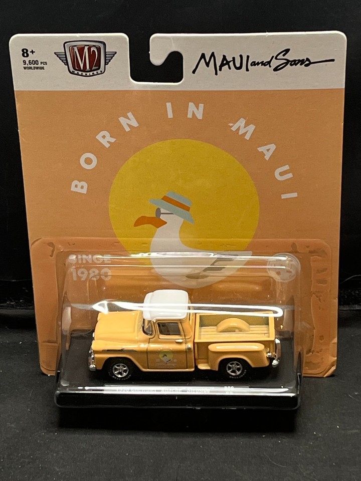 M2 Machine 1958 CHEVY APACHE STEPSIDE MAUI & SONS 1/64 R/R 1 OF 9600 R ...