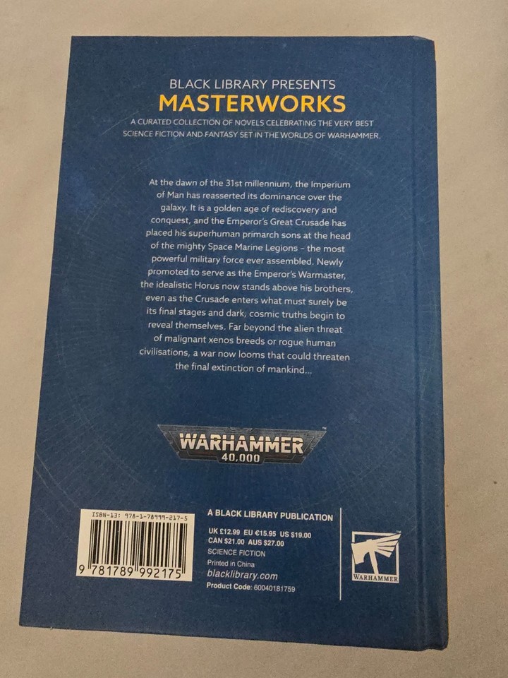 The Horus Heresy Masterworks Horus Rising Hardcover Dan Abnett ...