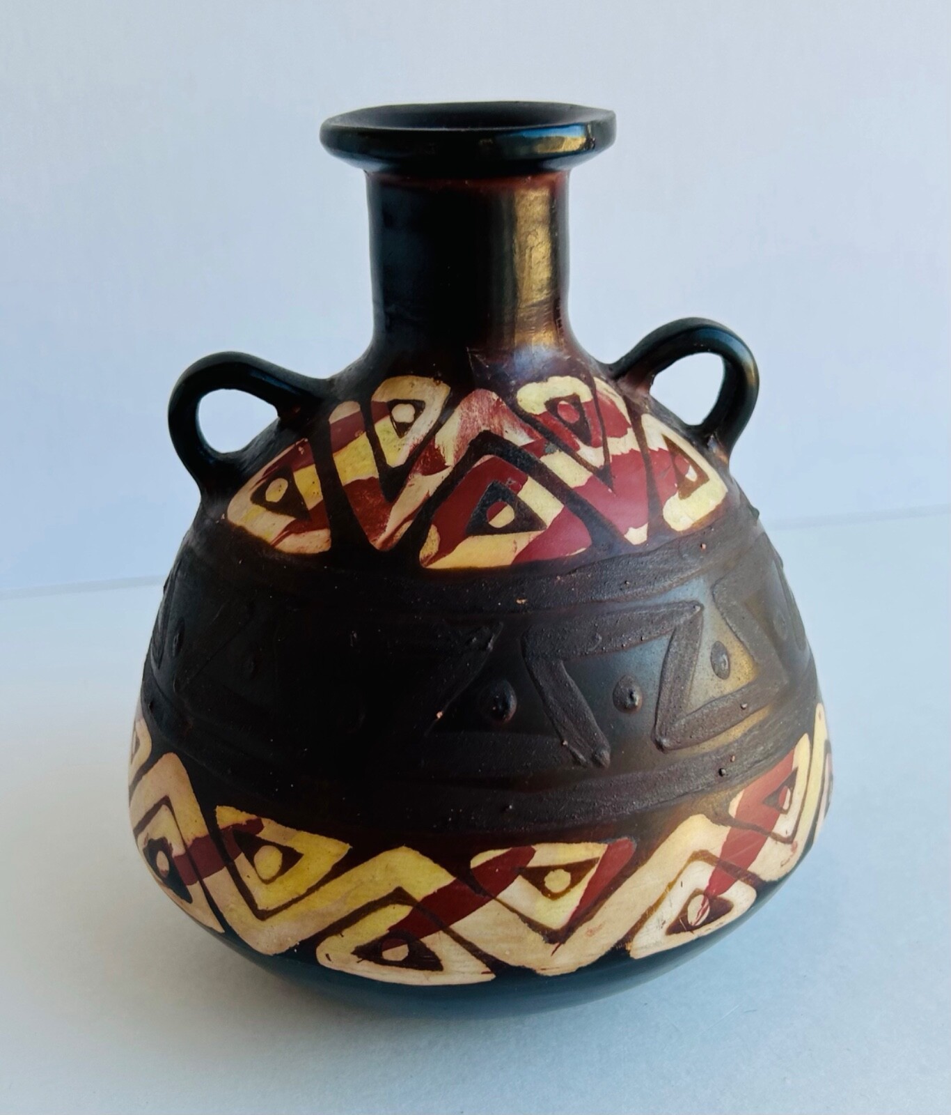 Peruvian Chulucanas Pottery Vase, Jar Handmade & Painted Lima, Peru | eBay