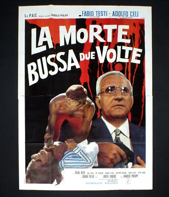 LA MORTE BUSSA DUE VOLTE poster manifesto Anita Ekberg Adolfo Celi ...