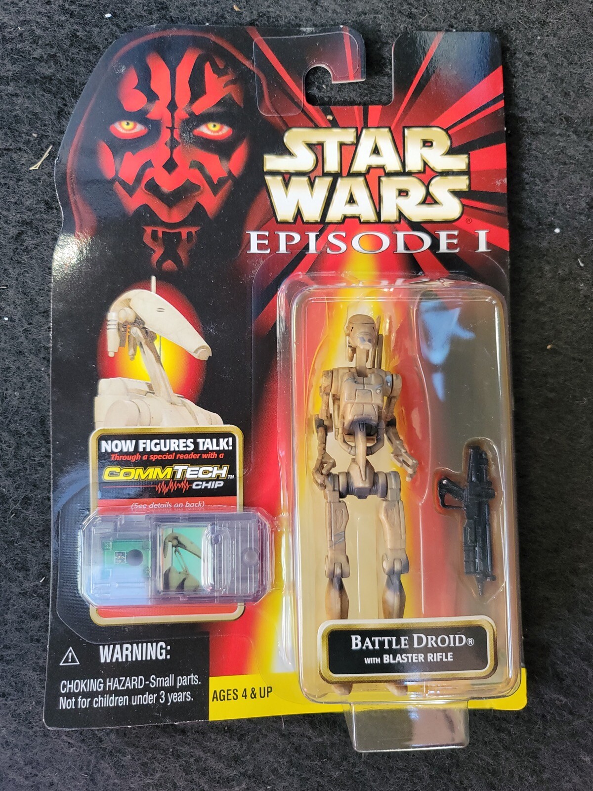 Star Wars Episode 1 Battle Droid with Battle Rifle and Comm Tech Chip ...