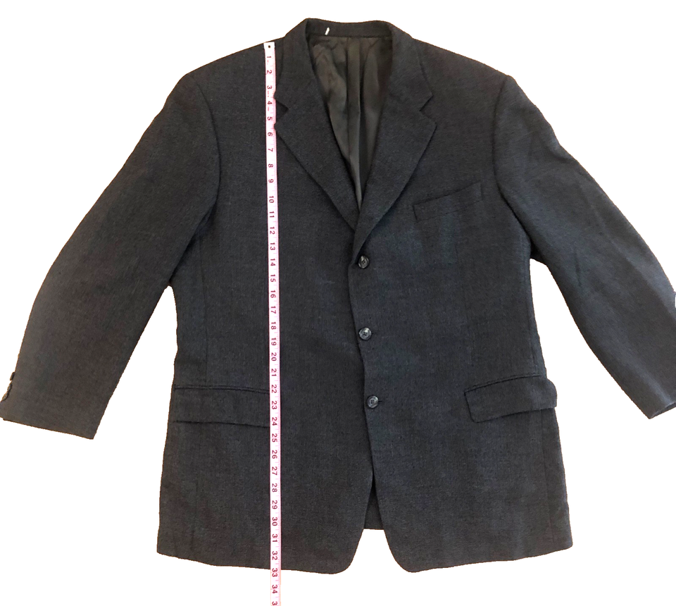 VTG HICKEY-FREEMAN Nordstrom Men's 46 R, Gray Wool Check Sports Jacket ...