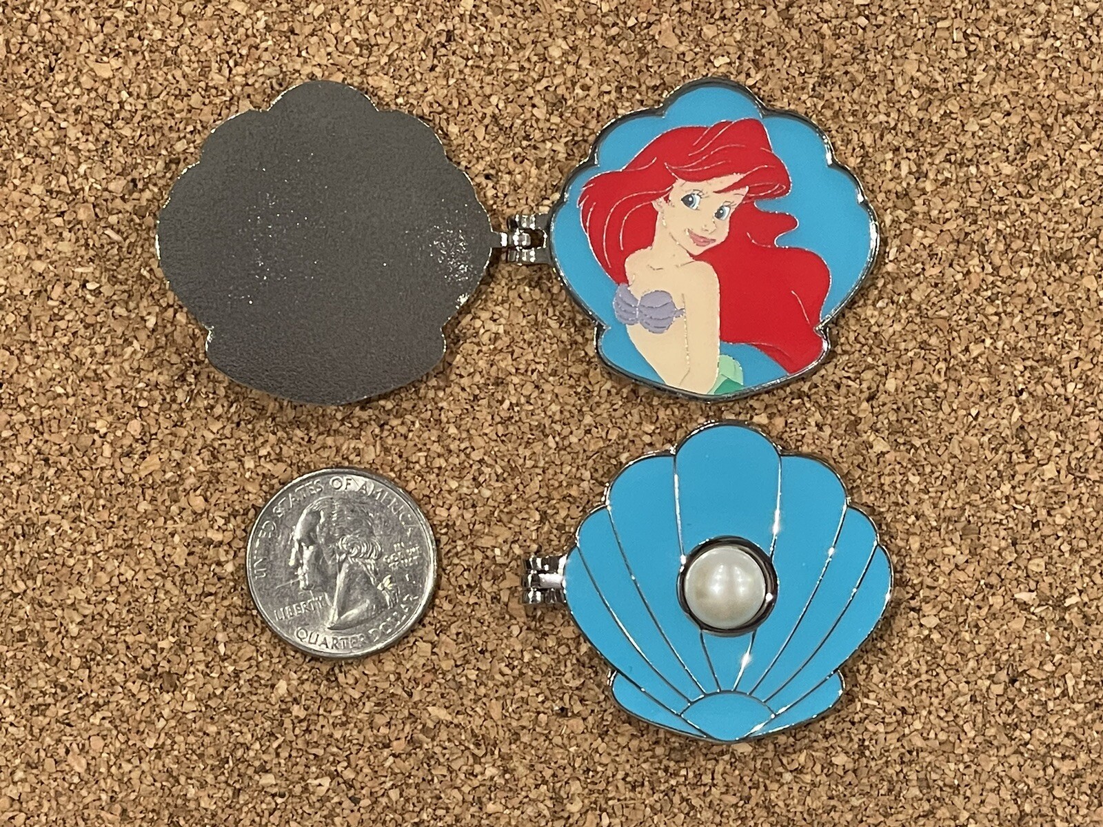 Loungefly Disney The Little Mermaid Hinge Shell Pin - Ariel Blue Shell ...
