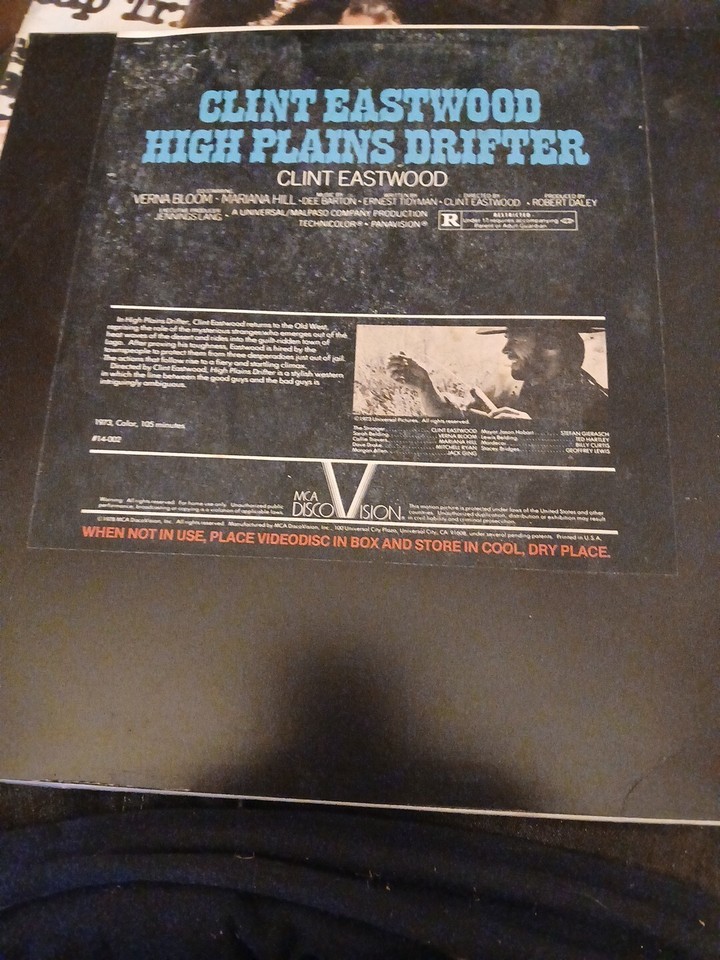 High Plains Drifter - Clint Eastwood - Western - Laserdisc MCA ...