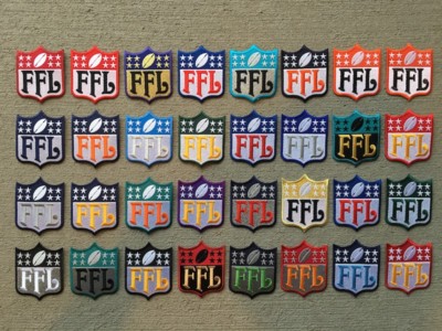 TEAM COLORS Fantasy Football FFL Patch for Jersey Trophy Champion Shirt ...