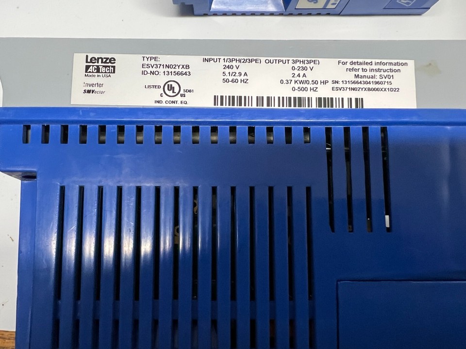 Lenze ESV371N02YXB AC Tech SMVector Variable Speed Drive inverter | eBay