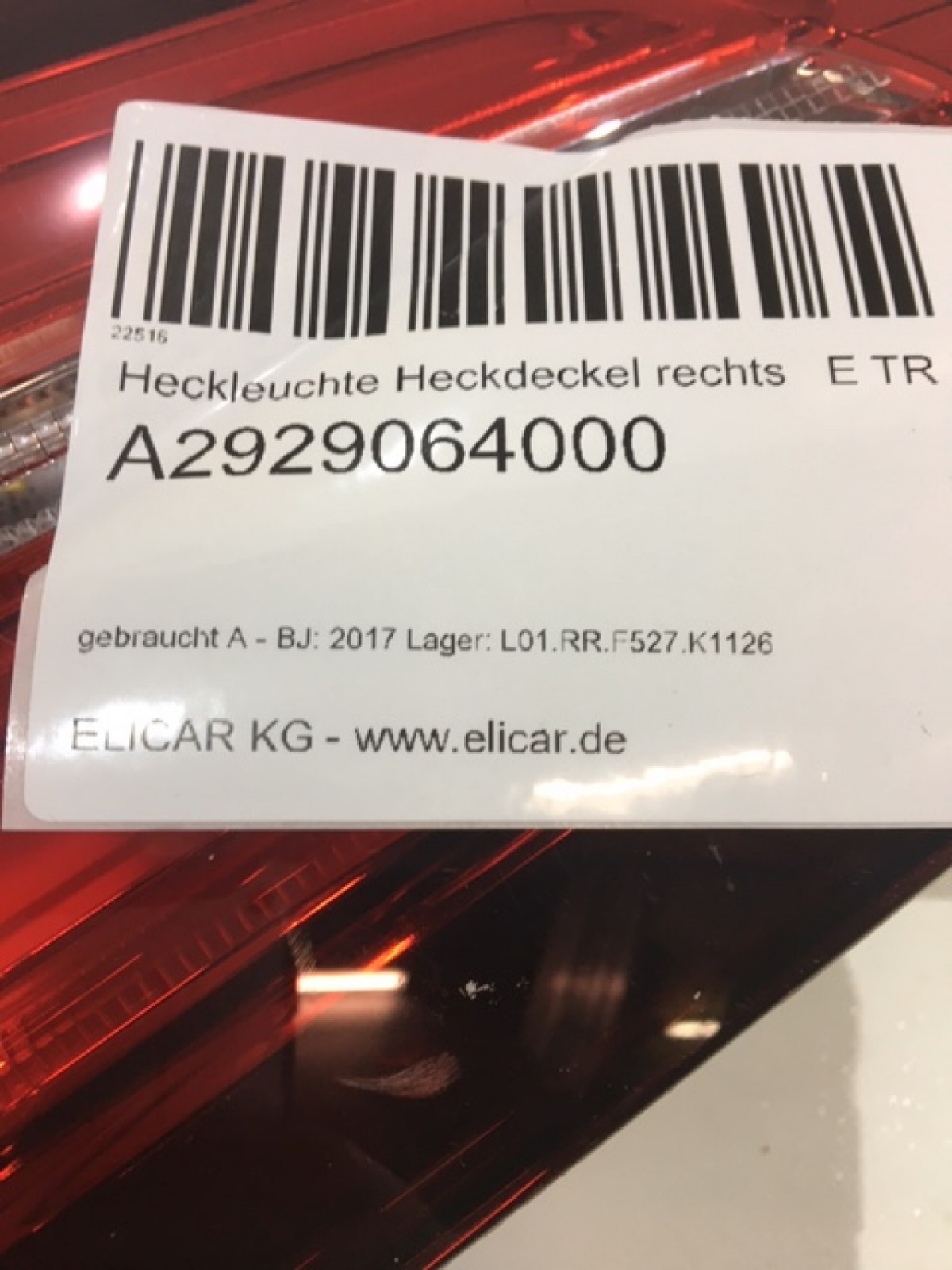 Original Mercedes Heckleuchte im Heckdeckel rechts GLE W292 A2929064000 ...