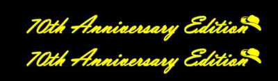 Custom C8 CORVETTE 70th Anniversary Decals 36" Long - Accelerate Yellow ...