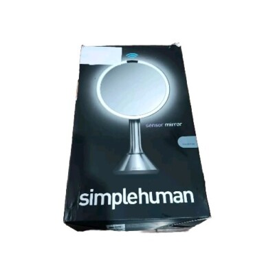 simplehuman 8" Round Sensor Makeup Mirror with Touch-Control Dual Light ...