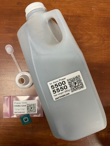 (650g) Toner Refill " 106R01294 " for Xerox Phaser 5550 Printer + Chip ...