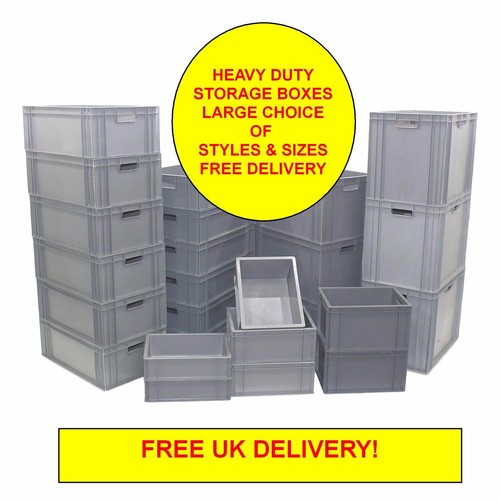 Large Choice Heavy Duty Stackable Plastic Storage Boxes Warehouse ...