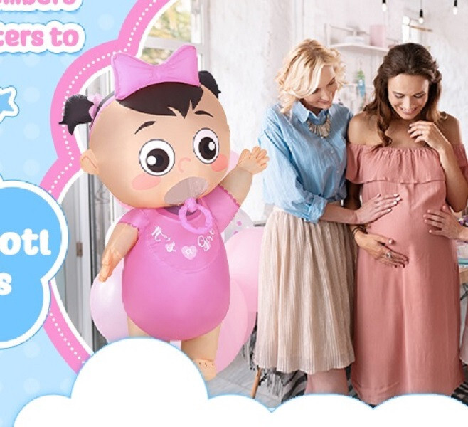 Inflatable Gender Reveal Baby Girl Costume adult cosplay gender shower ...