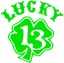Lucky 13 stickers, clover shamrock vinyl decal, chance stickers rn | eBay