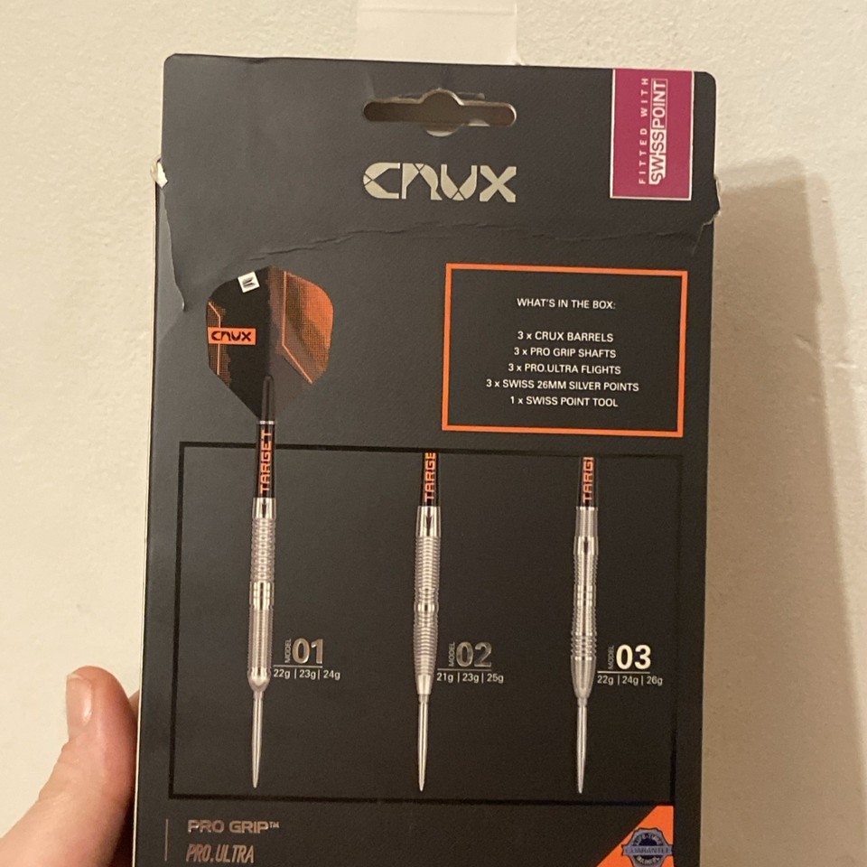 Target Crux 03 Swiss Point Steel Tip Darts 26g New | eBay UK