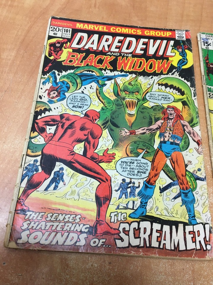 Daredevil #101 Marvel Comics Black Widow & Daredevil #79 Man Bull Low ...