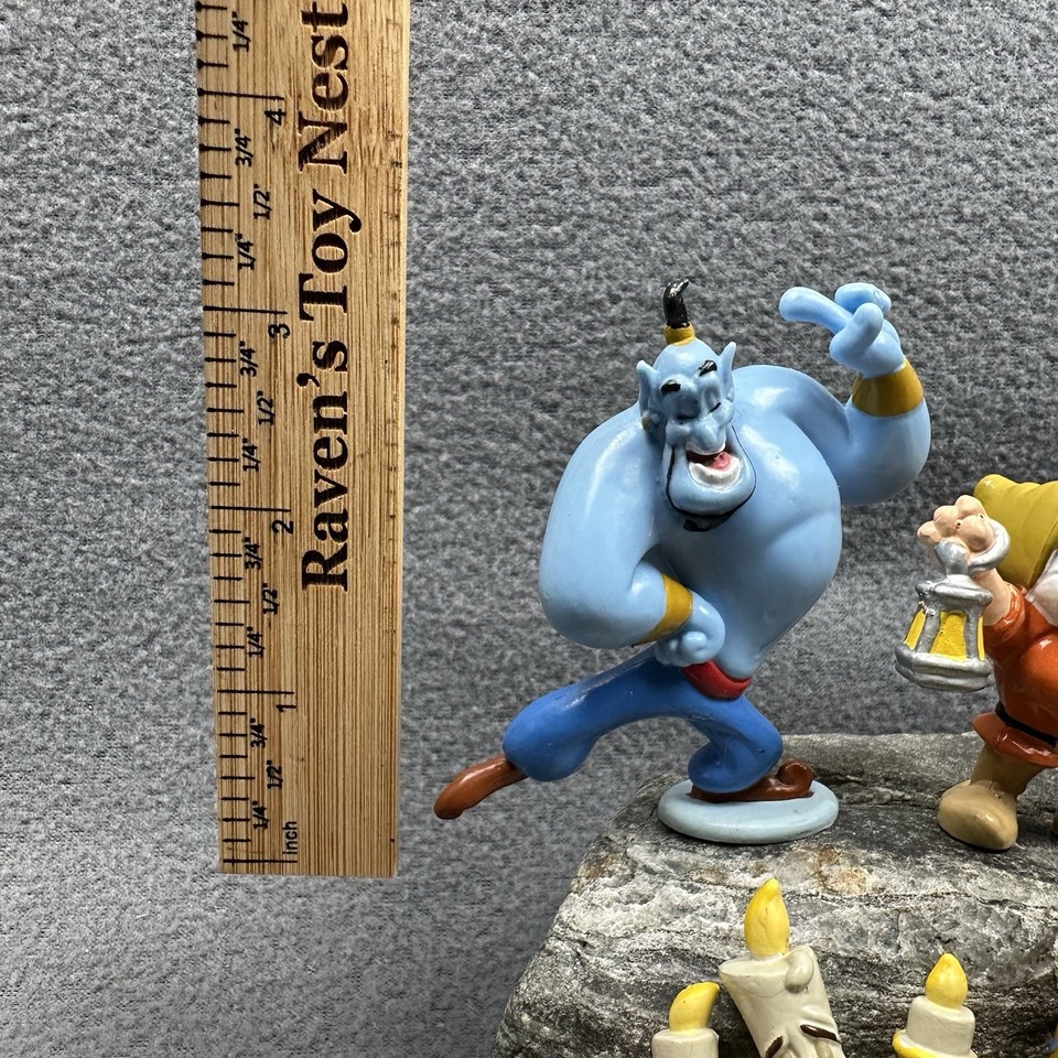 Disney Figures Pictured Lot Of 15 Figures, Blue Fairy, Beast, Dopey ...