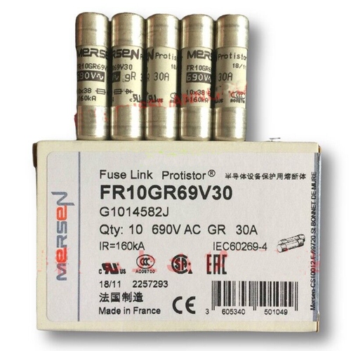 10 PCS/Box MERSEN FR10GR69V30 Fuse Link Protistor 30A 690VAC 10*38mm ...