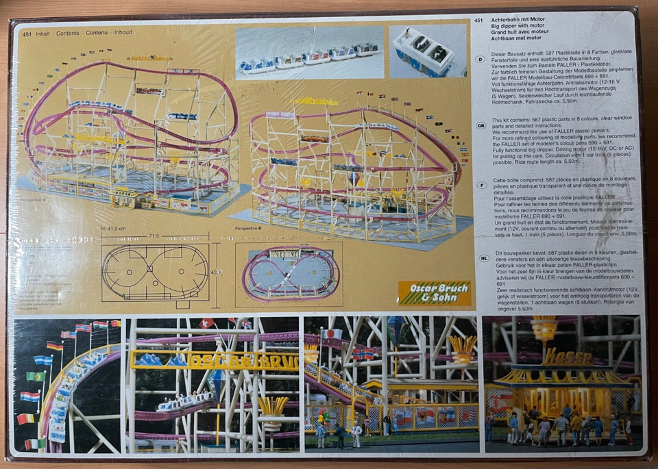 775 - HO Faller Fair Big Dipper Motorized Roller Coaster Ride #451 or ...