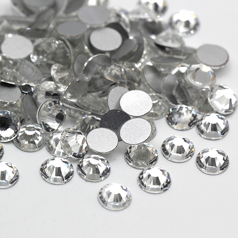 288pcs 6.5mm SS30 Non Hotfix Rhinestones Flatback Glitter Crystal Glass ...