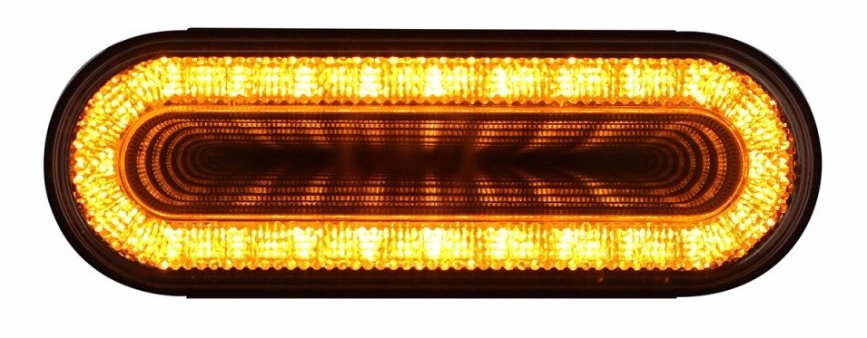 24 LED 6" OVAL "MIRAGE" TURN SIGNAL LIGHT- AMBER/CLEAR LENS | eBay