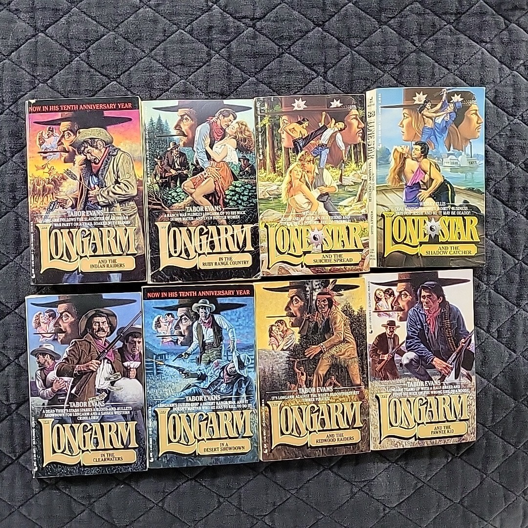 Longarm Lone Star Vintage Adult Western Paper Back Books Lot Of 8 1980s ...
