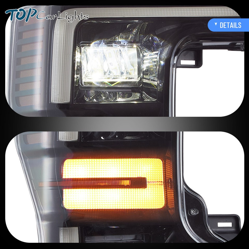 Full LED Headlights For 2020-2022 Ford F250 350 450 F550 Super Duty ...