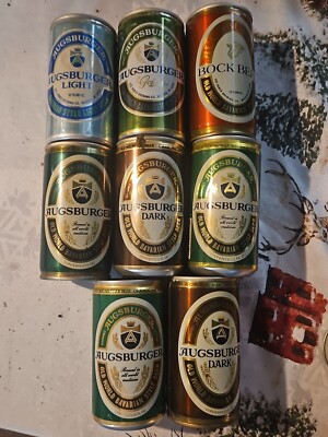 Augsburger Vintage Beer Cans Lot EMPTY Assorted Styles Germany | eBay
