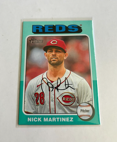2024 Topps Heritage High Number Nick Martinez Base White Boarder ...