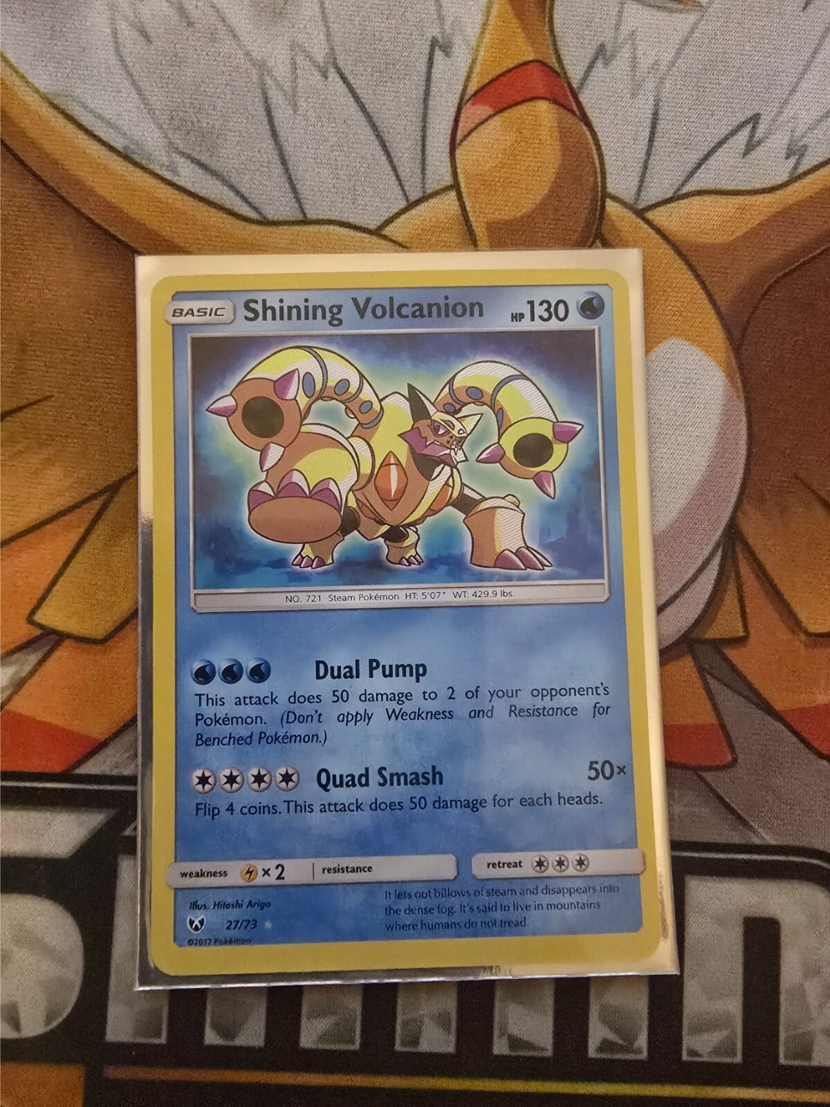 Pokemon Card - Shining Volcanion Shining Legends 27/73 SM Shiny Holo ...