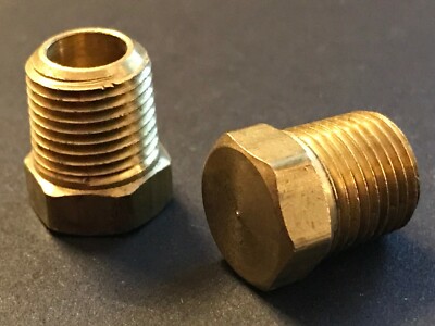 1/4" NPT Male Brass Hex Head Plug 3152x4 (Quantity-2) Free Shipping | eBay