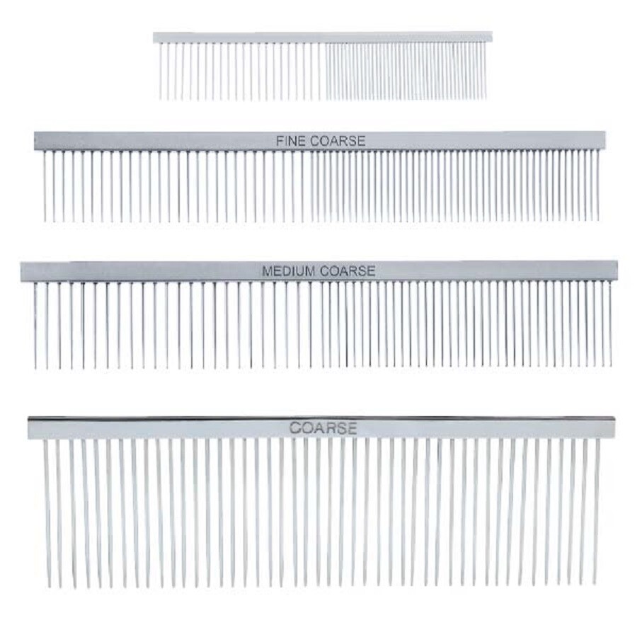 MGT PRO All Breed 4pc GREYHOUND GROOMER COMB SET Steel HAIR Pet Dog Cat ...