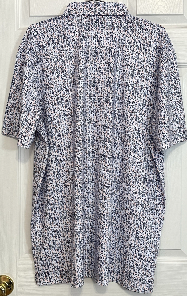 Donald Ross Men's "Sport" Golf Polo, XL, White/Multi, "Fergus”, NWT | eBay