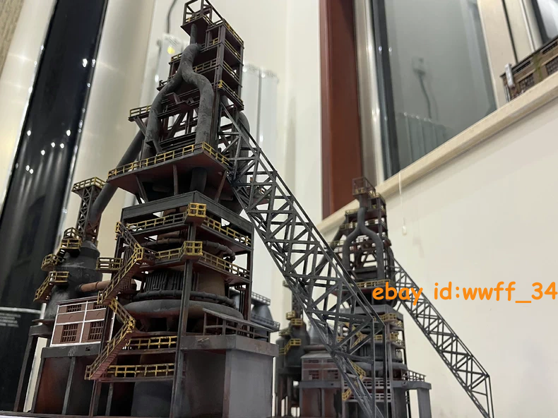 N Scale 1/160 Large Steel Plant Model Blast Furnace Model Building ...