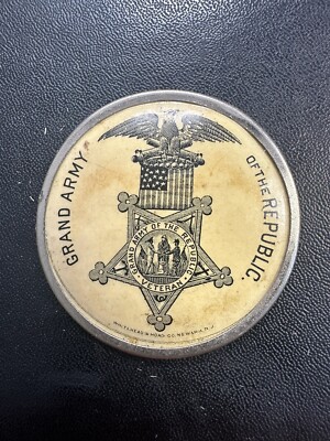 Antique GAR Grand Army of the Republic Veteran CELLULOID Medallion ...