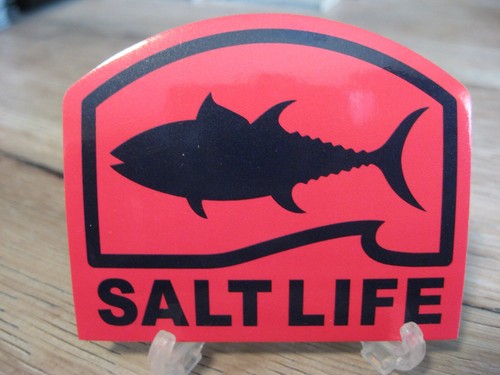 Salt Life Decal - 2.5" x 2" Surface Mount Vinyl Sticker - Tuna SAD1107 ...