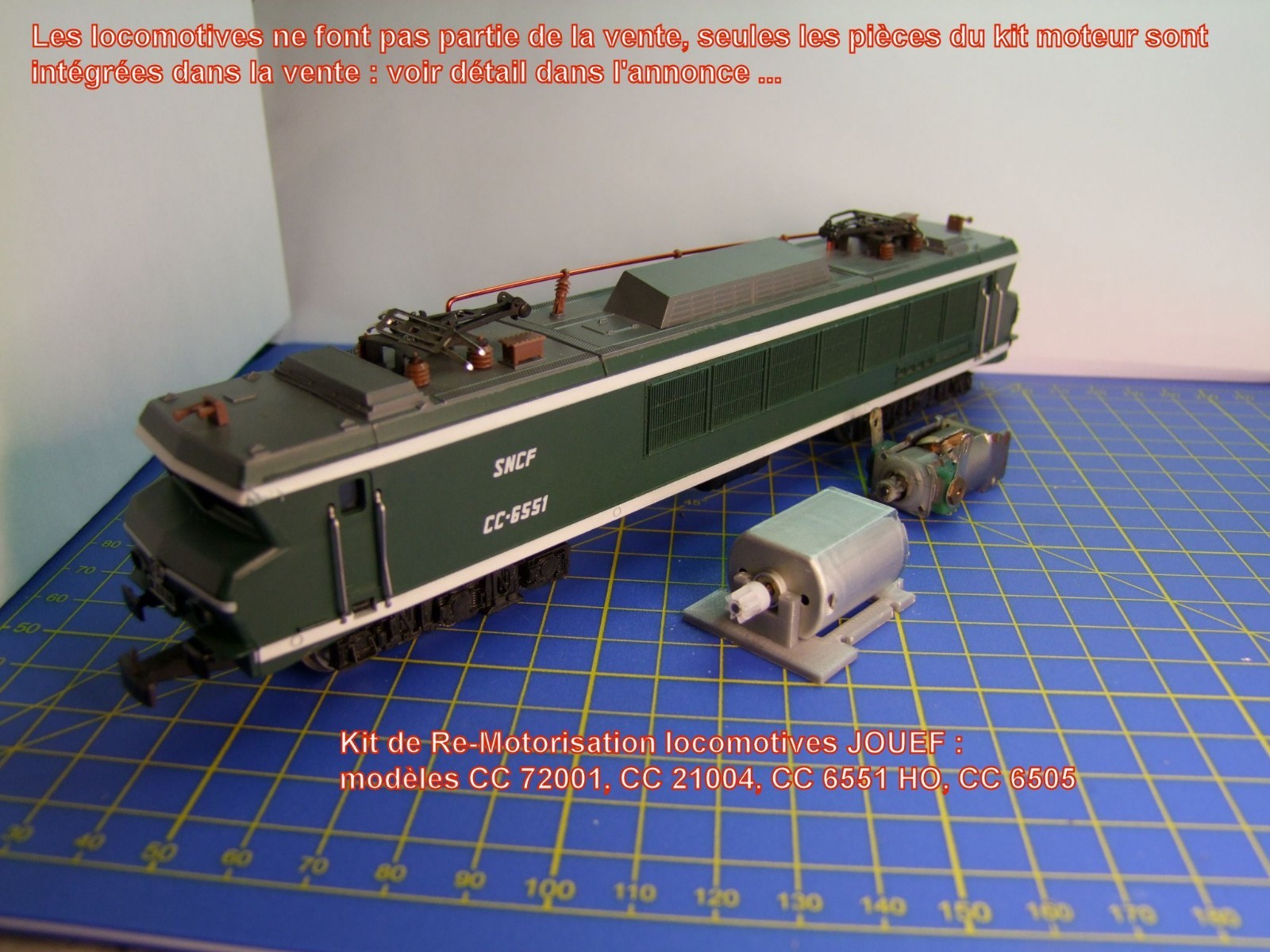 Kit Motorisation locomotives JOUEF HO CC 72001 - CC 21004 - CC 6505 ...