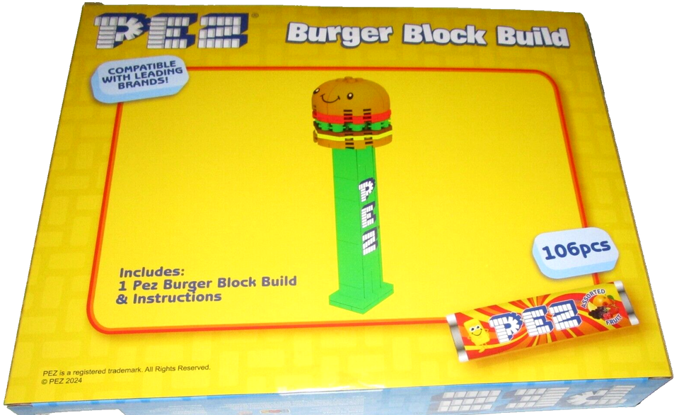 PEZ ~ Burger Block Build Kit ~ Released 2024 ~ 106 Pieces | eBay
