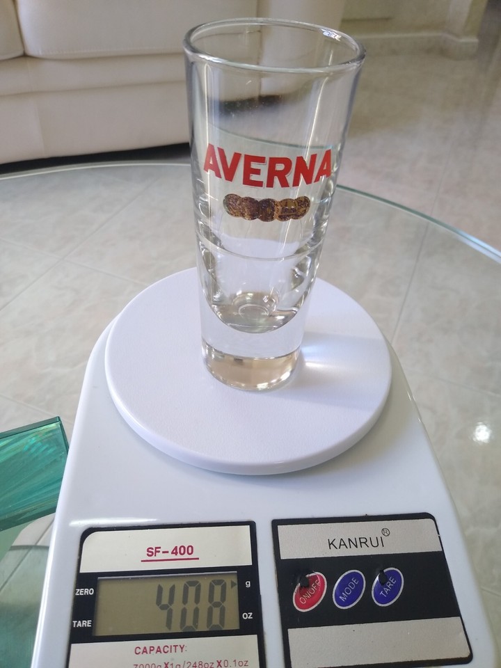 1x bicchiere Averna vintage vetro pesante amaro glass glasses tumbler ...