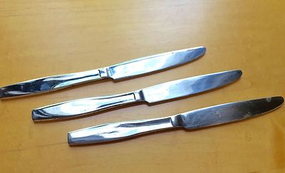 3X Dinner Knife Knives Cambridge Stainless - VERA Pattern - Mid Century ...