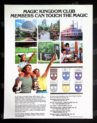 Walt Disney World Resort 1986 Trade Print Magazine Ad Poster ADVERT | eBay