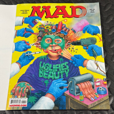 MAD MAGAZINE #42 APR 2025 MAD UGLIFIES BEAUTY ISSUE GPK ARTISTS +BAG ...