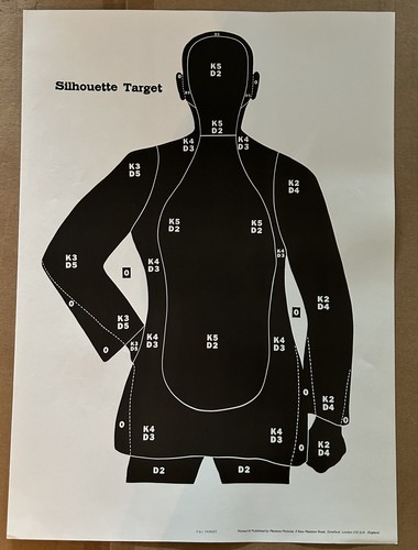 Target Poster Silhouette POLICE 1970s Guns Shooting Vintage UK Print ...