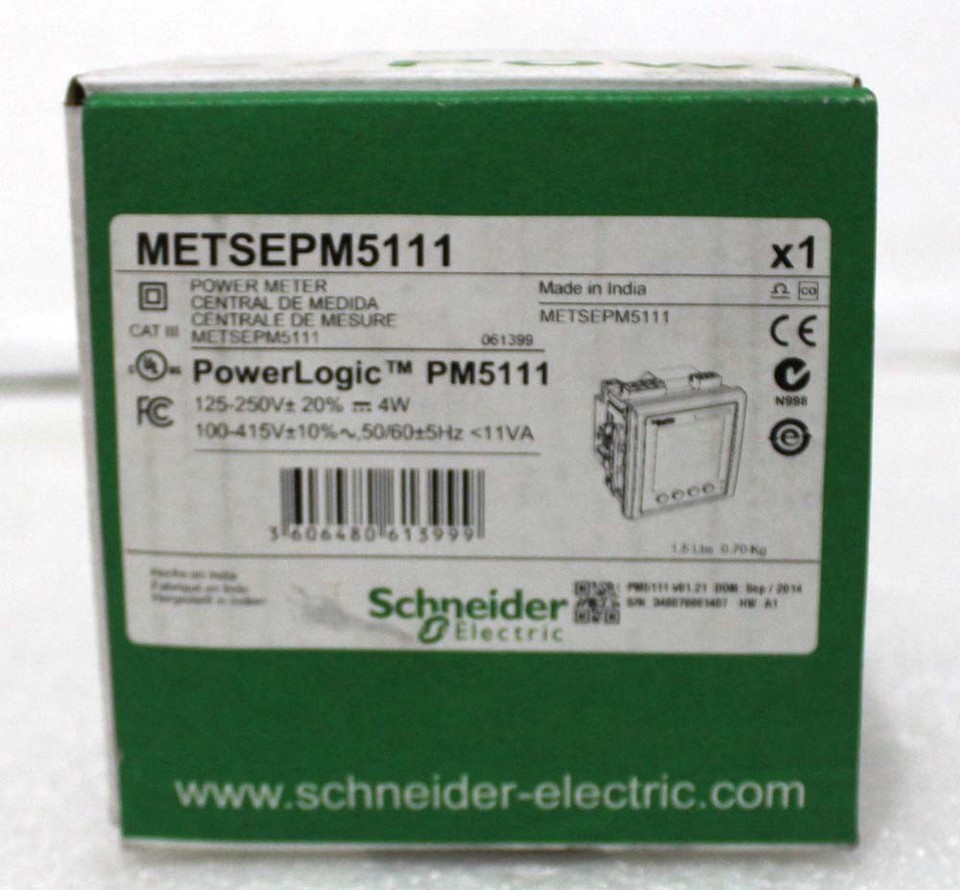 Schneider Electric PM5111 Central De Medida Power Meter Power Logic ...