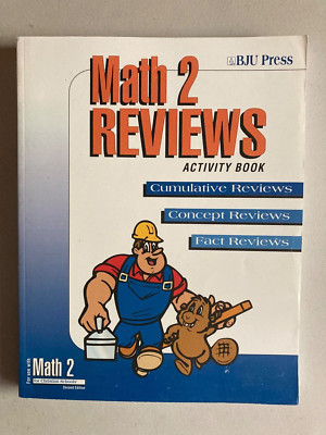 BJU Press 2nd grade MATH 2 Student Reviews Activity Book UNUSED! | eBay