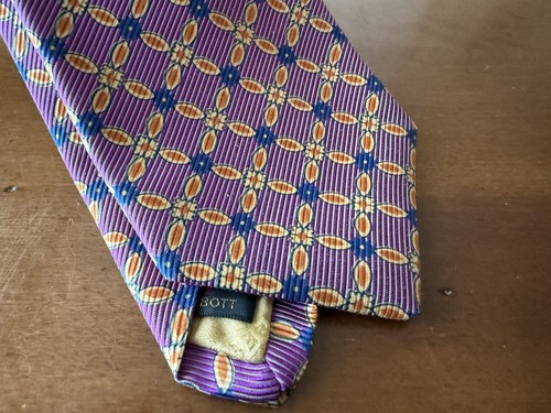 Robert Talbot Best Of Class Nordstrom Purple / Orange Geometric Tie | eBay
