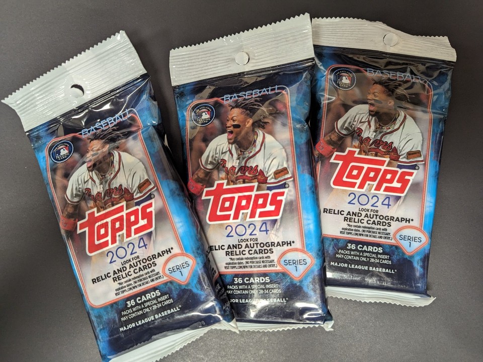 2024 Topps Series 1 MLB Baseball 36 Card Packs - LOT OF 3 PACKS FACTORY ...