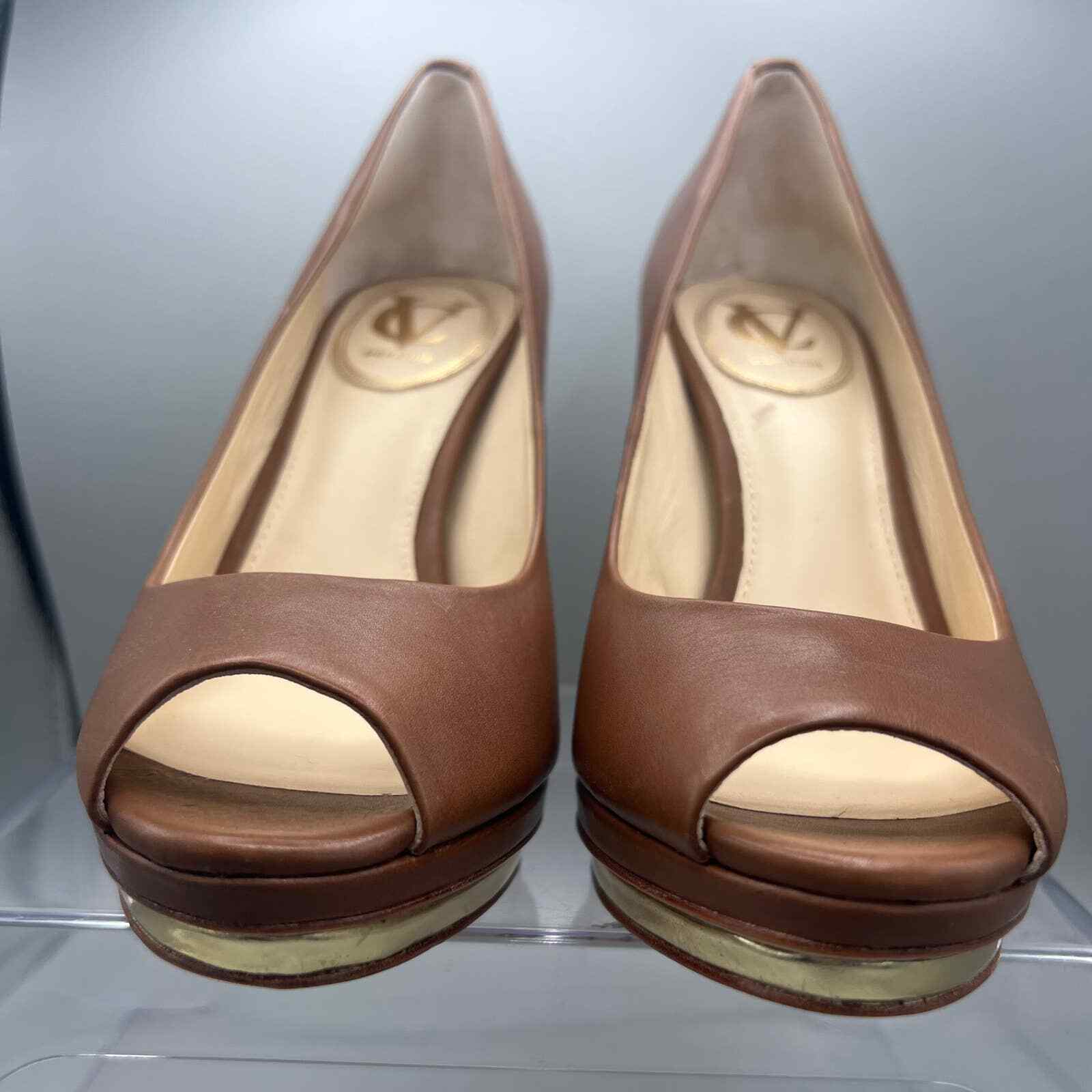 Vince Camuto VC Signature 6.5 Amour Platform Peep-Toe… - Gem