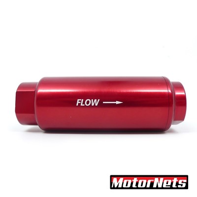 Aluminum Inline Fuel Filter Racing Stainless Element 3/8 NPT IN/OUT ...