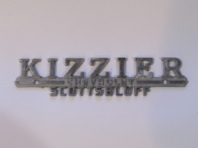 Vintage Kizzier Chevrolet Scottsbluff Nebraska Metal Dealer Badge Tag ...