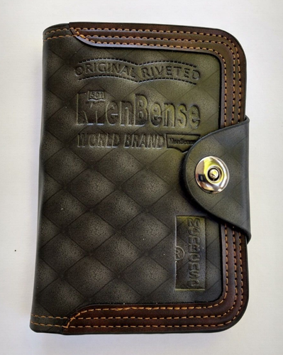 MEN BENCE RETRO LEATHER VERTICAL SECTION CREDIT CARD WALLET | eBay